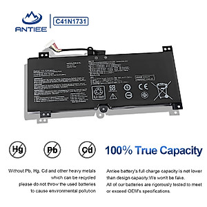 ANTIEE C41N1731 Laptop Battery Replacement for Asus ROG Strix Scar II GL504 GL504GW GL504GS GL504GM GL504GV G515 G515GV G515GW G715GV G715GW GL504GW-DS74 Series C41PNC5 4CIP5/70/81 15.4V 66Wh
