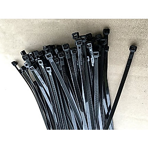 NewNewStar 14.6" 100Pack Heavy Duty Nylon Cable Zip Ties, 50 lb Test, 4.8mm Wide and 370mm Long (Black)