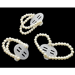 Sovenny 12 Pieces Elastic Pearl Wrist Bands Wristlets Corsage Accessories for Wedding Prom Flowers