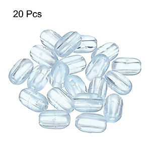 MECCANIXITY Kitchen Sink Rack Feet 5mm ID x 13mm OD PVC Sink Replacement Feet for Protective Sink Grid, Clear Pack of 20