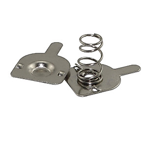 Magic&shell 30 PCS Metal AA Batteries Spring Contact Plate Terminal Silver Battery12mmx12mm