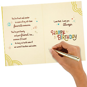 Hallmark Birthday Card for Brother from Sister (Cheers to You)