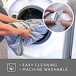 Sunbeam Royal Posh Ribbed Champagne Heated Personal Throw / Blanket, Cozy-Warm, Adjustable Heat Settings