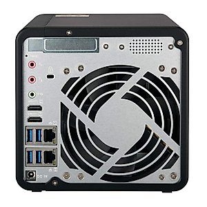 QNAP Turbo NAS TS-453Be NAS Storage System Including Intel J3455 Quad Core CPU, 8GB DDR3L RAM, 16TB HDD Storage, RAID, Intel HD Graphics