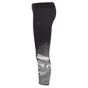 adidas Girls' AEROREADY Innovation Graphic 7/8" Tights, Black, XL (16)