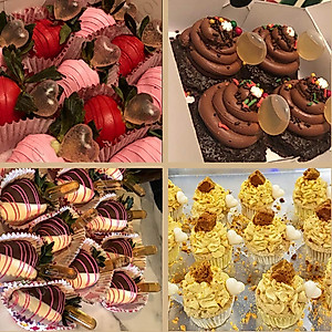 Didamx 300pcs 4ml Cupcake Pipettes, 5 Shapes Mini Disposable Transfer Pipettes Droppers for Jam, Strawberries, Cupcake, Chocolate, Ice Cream