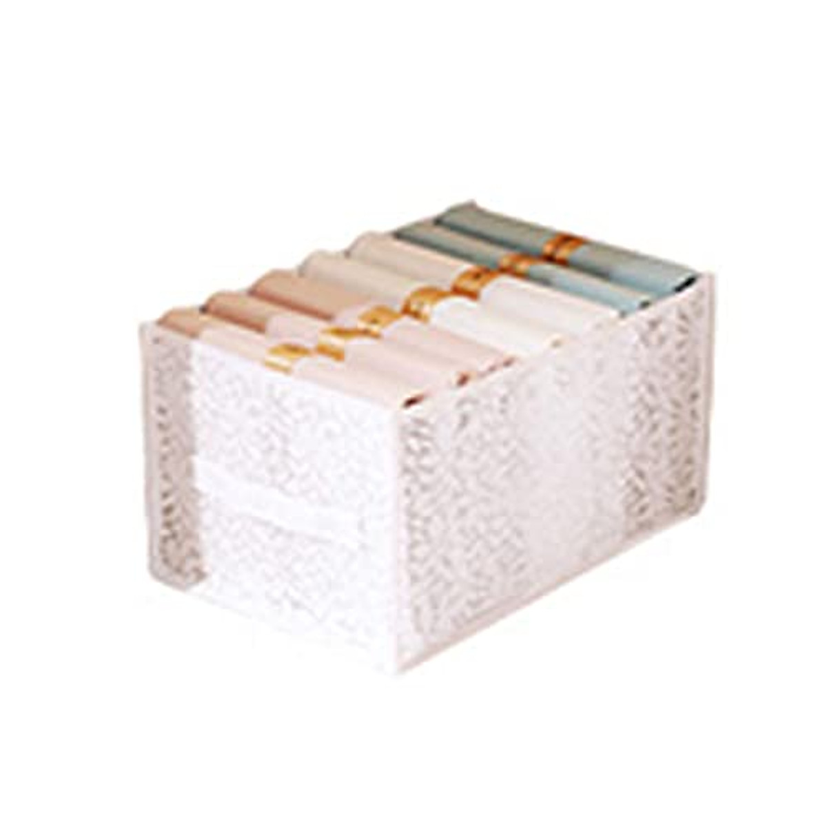 Wardrobe Clothes Organizer,Washwable 6/7/9/11/12 Grids Compartment Storage Box for Bra Underwear Jeans T-Shirt Leggings,Mesh Closet Drawer Organizer Clothes Drawer