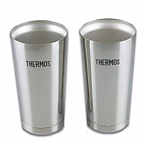 Thermos JMO-GP2 Vacuum Insulated Tumbler, Set of 2, Silver, 13.5 fl oz (400 ml)