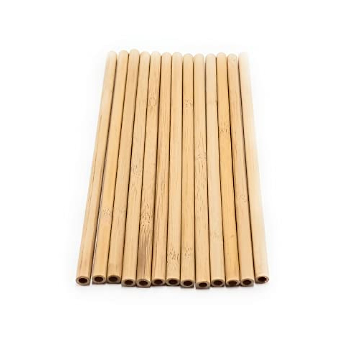 EcoAmiga Bamboo Straw, 8 Inch Reusable & Biodegradable Organic Bulk Straws – Great Ecological Alternative to Plastic Straws (Bamboo)