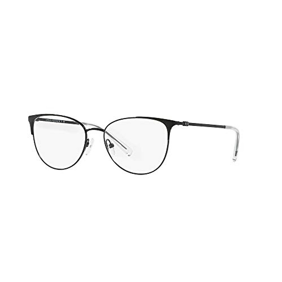 A|X ARMANI EXCHANGE Women's AX1034 Cat Eye Prescription Eyeglass Frames, Black/Demo Lens, 52 mm