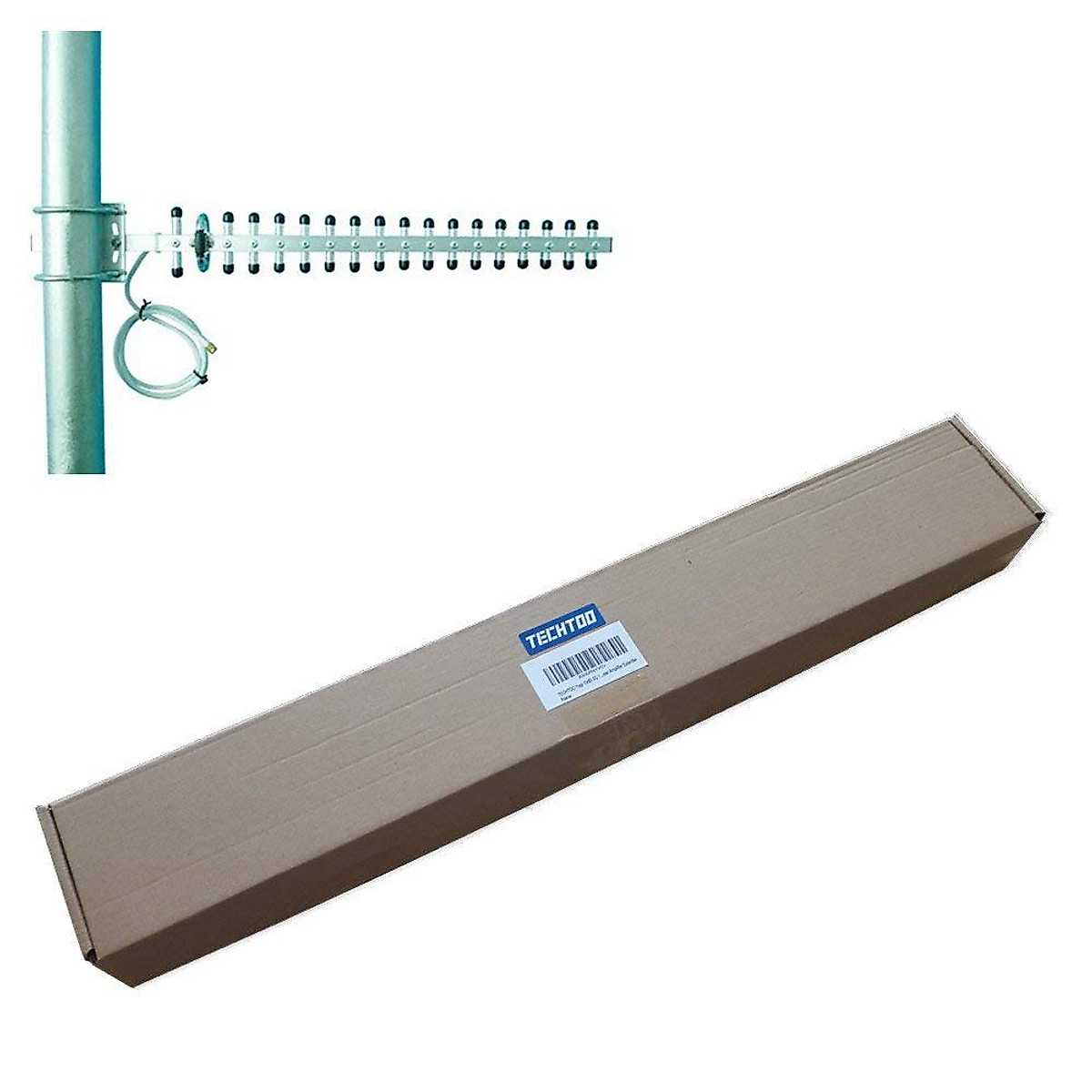 TECHTOO WiFi Antenna 2.4GHz 18dBi High Gain Yagi Directional Antenna Booster with RP-SMA Connector for Network Router/Reapter/USB Adapter/Extension Network PCI Card/Security Camera