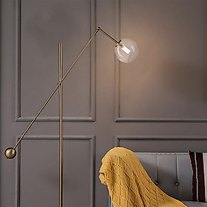 2 Pack Seeded Clear Glass Globe Lamp Shades, Replacement Lampshade Covers for Light Fixture Wall Sconces Pendant Lighting Vanity Light Table Floor Lamp,1.65"Fitter, 5.9"Diameter