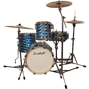 Sawtooth Command Series 4-Piece Shell Pack with 16" Bass Drum, Blue Mirror Metallic, (ST-COM-4PC-16-BMM)