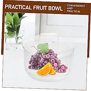 SECFOU Soup Bowl Fruit Bowl with Lid Trifle Bowl Glass with Lid Mixing Bowls Glass Vegetable Bowl Casserole Dish Glass Bowls with Lids Fruit Bowl for Restaurant Bowl for Home Clear Bowls