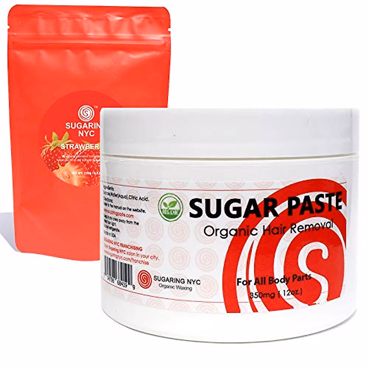 Sugaring Paste + Strawberry Scrub by Sugaring NYC