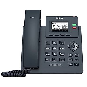 Yealink T31G IP Phone, 2 VoIP Accounts. 2.3-Inch Graphical Display. Dual-Port Gigabit Ethernet, 802.3af PoE, Power Adapter Not Included (SIP-T31G)