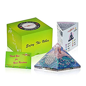 Orgonite Crystal Malachite Pyramid – Positive Energy Crystals Promote E-Energy Protection and Chakra Healing to Enhance Spiritual Growth and Visionary Powers