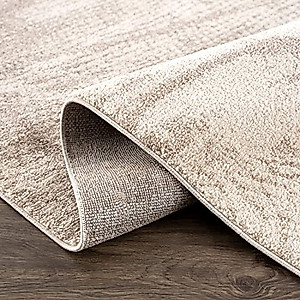 Abani Contemporary Design Beige & Cream 7'9" x 10'2" (8'x10') Area Rug Rugs - Unique Non-Shed Desert Folds Print Living Room Rug