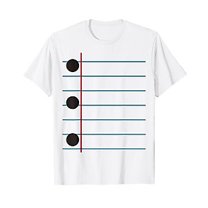Three Hole Punch College Ruled Paper Costume T-Shirt T-Shirt