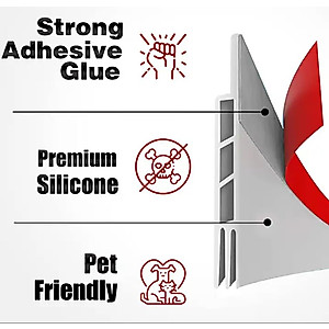 IN2CA Bottom of Door Draft Stopper - Weather Stripping Door Seal for Exterior & Interior Doors - Garage Window Blocker Noise Dust Insulation Draft Guard - Pack of 2 (White, 2" W x 39" L)