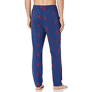 Nautica Men's Soft Woven 100% Cotton Elastic Waistband Sleep Pajama Pant, Blue Lobster, X-Large