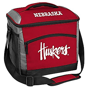 Rawlings NCAA Soft Sided Insulated Cooler Bag, 24-Can Capacity, Nebraska Cornhuskers, Red (10223089111)