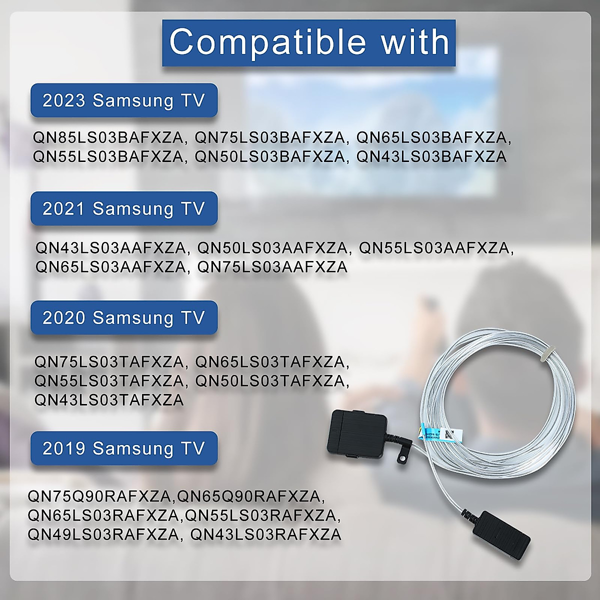 VG-SOCR15/ZA-15m One Invisible Connect Cable for Samsung QLED 4K & The Frame TVs Model:QN75Q90RAFXZA,QN65Q90RAFXZA,QN65LS03RAFXZA,QN55LS03RAFXZA,QN49LS03RAFXZA,QN43LS03RAFXZA