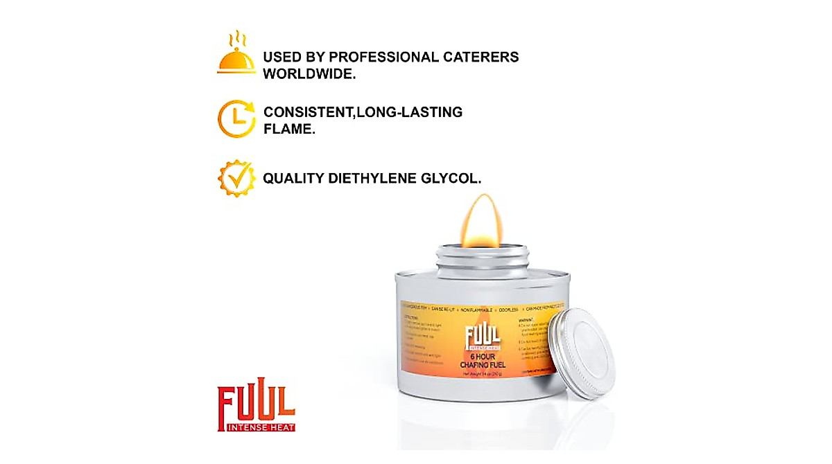 FUUL Chafing Fuel Cans – 12 Pack for Perfect Warmth