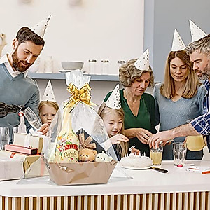 44 Pcs Basket for Gifts Empty Gift Basket Kit Include 12 Gift Basket Empty 12 Plastic Bags for Gift Baskets and 20 Gold Pull Bows for Wedding Birthday Thanksgiving Christmas Party Gift Wrapping