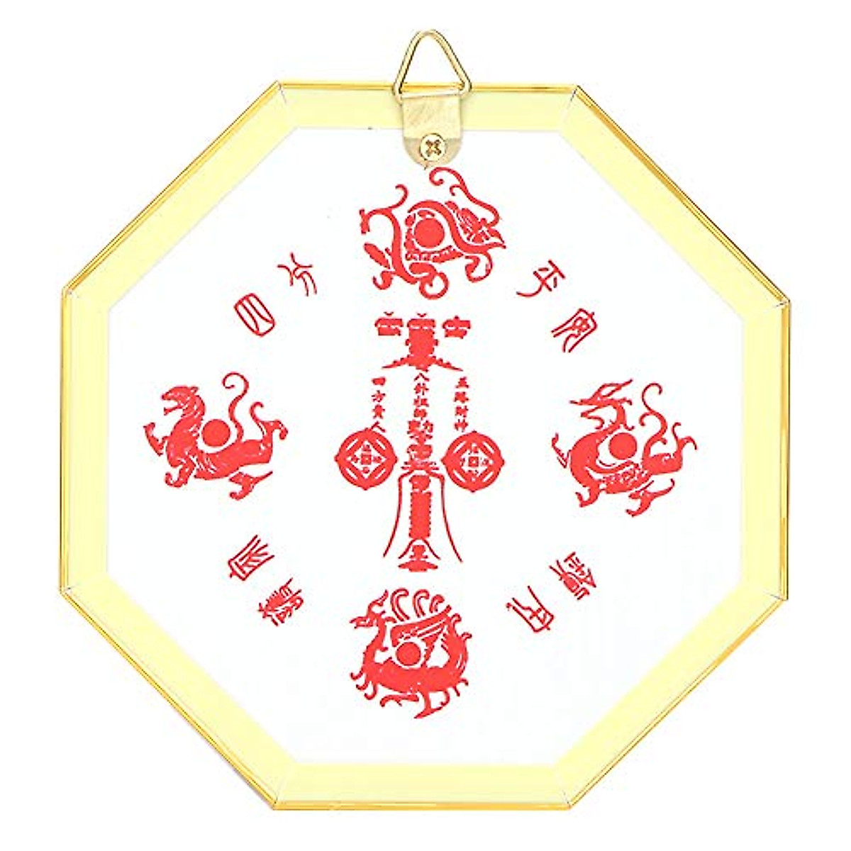 Feng Shui Convex, Reliability Wood Portable Chinese Feng Shui Mirror for Home Business Lucky(13.5cm Diameter Convex Mirror)