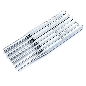 SATA 6-Piece Pin Punch Set with a Chromate Finish and Professionally Strong CR-V Steel Construction - ST09162SJ