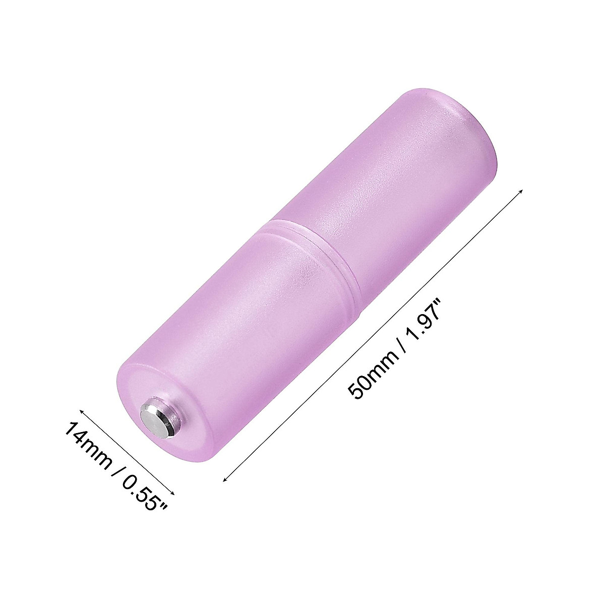uxcell AAA to AA Battery Adapter Battery Converter Cases Holder Shell with Metal Contacts on Two Bottom Purple 4 Pcs