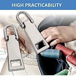 Zipper Pull Replacement,Metal Zipper Handle Mend Fixer Zipper Tab Repair for Luggage Suitcase Bag,Backpack,Jacket Bags,Coat Boots (Black)