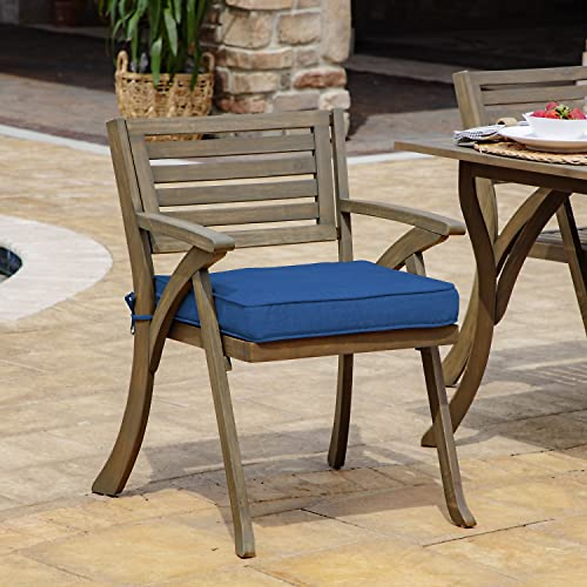 Arden Selections ProFoam Performance Outdoor Seat Cushion 20 x 20, Lapis Blue