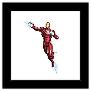 Trends International Gallery Pops Marvel Comics Avengers - Iron Man Wall Art Wall Poster, 12" x 12", Black Framed Version