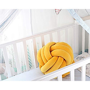 Knot Pillow Ball-Shaped Decorative Throw Pillows,Peal Pink 27cm Cute Couch Cushion Knotted Plush Pillow Suitable for Living Room Bed Decoration Handmade Braided Throw Pillows