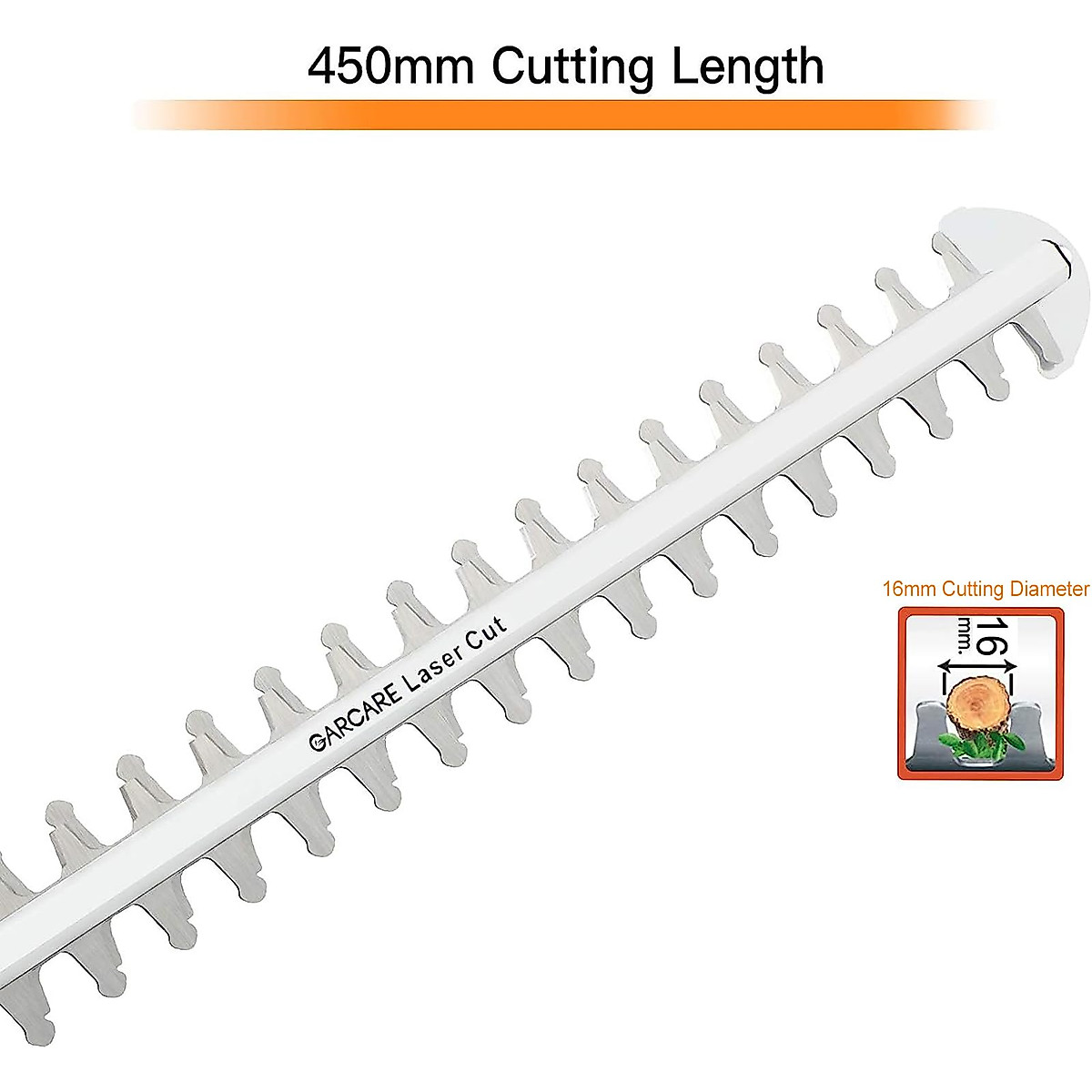 GARCARE Electric Hedge Trimmers, Corded 4.8A Pole Hedge Trimmer Set with 18 inch Laser Cut Blade