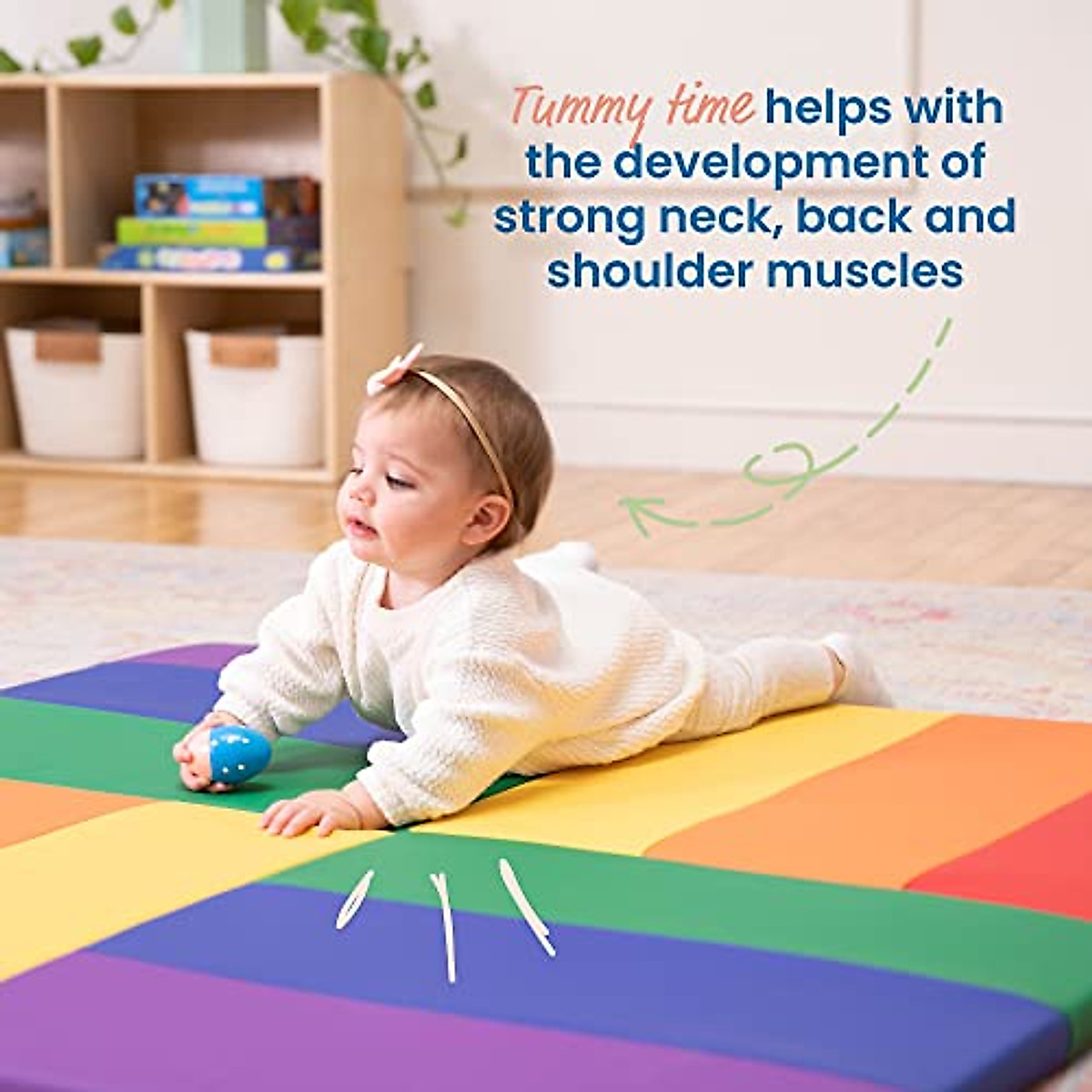 ECR4Kids SoftZone Turning Tiles Activity Mat, Folding Playmat, Assorted