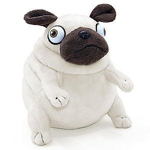 6 Inch Pug Stuffed Animal Dog Plush Toys for Kids Adults, Funny Ugly Dog Doll Plushies Pillow, Office Decorations, Birthday Gift, Christmas