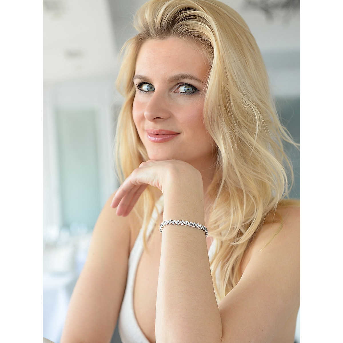 Mariell 6" Cubic Zirconia Wedding, Bridal or Prom CZ Tennis Bracelet, Petite Size for Smaller Wrist.