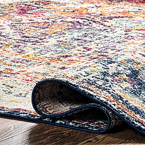 nuLOOM Maranda Transitional Medallion Area Rug, 7x9, Multi