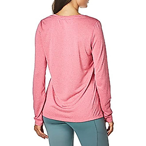 Hanes womens O9309 athletic shirts, Amaranth Heather, Large US