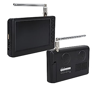 Zunate 5inch Portable Digital TV, 1080p Portable TV for ATSC Digital TV, Car Digital TV Support USB/Memory Card with 1500mAh Rechargeable Battery for Kitchen,Car Travel, Camping