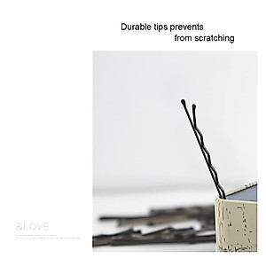 Brown Long Bobby Pins for Thick Hair, 2.75 '' Jumbo Bobby Hair Pins with Case, Extra Large Bobby Pins for Buns, Premium Tipped Hair Style Pins for Women Girls (Brown, 100 Count)