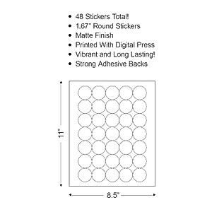 Baby Shower Stickers, Faux Craft Paper, Round 1.67 Inch - 48 Stickers, Ready to Pop Baby Stickers for Popcorn Baby Shower, Ready to Pop Stickers for Popcorn for Boy or Girl