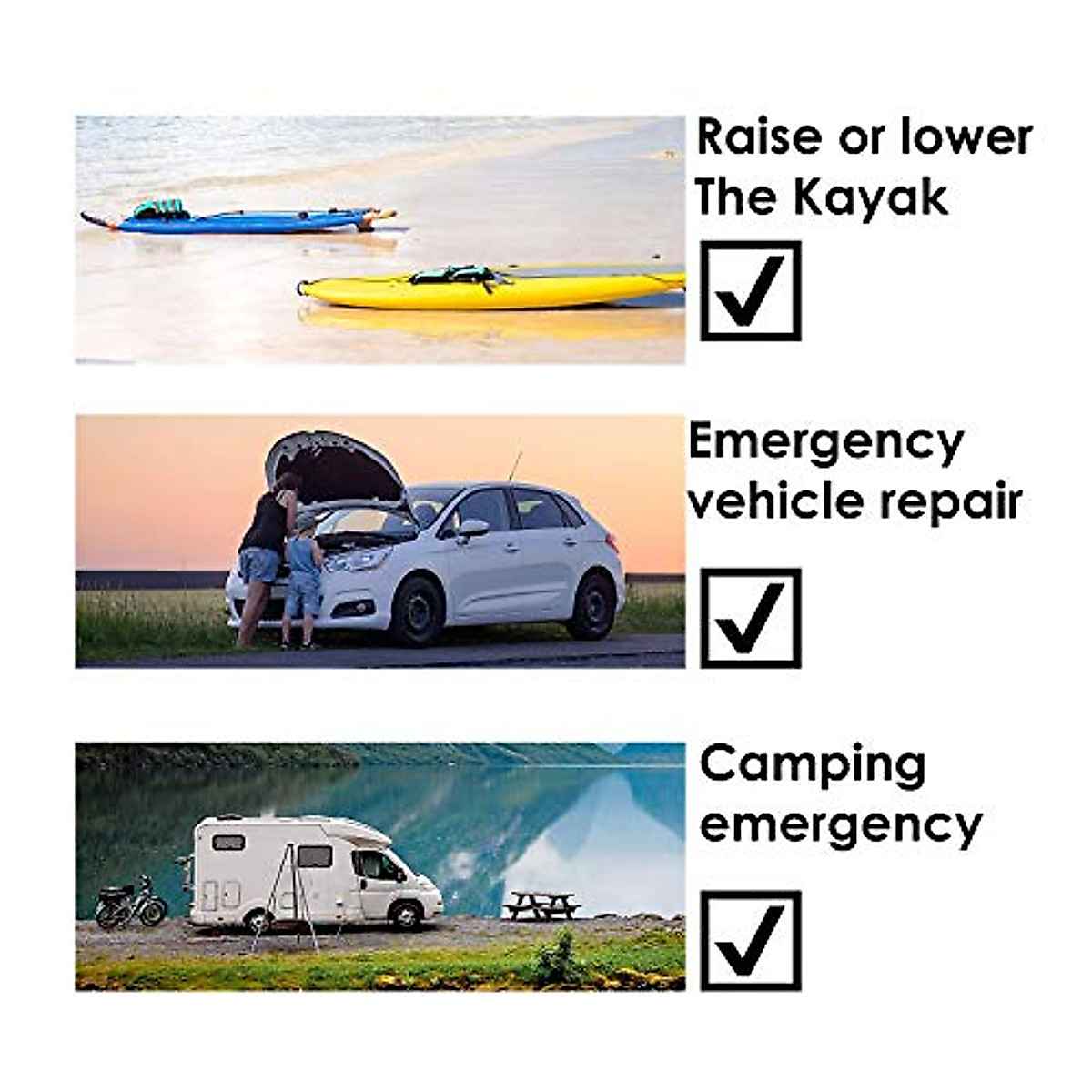 G Ganen 3200lbs Polyester Strap 2 Gear Hand Winch Hand Crank Gear Winch ATV Boat Trailer