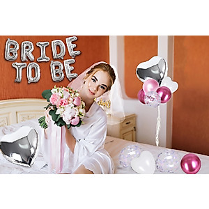 jollylife Bachelorette Party Decorations - Bridal Shower Decor Include Sash Veil Foil Curtains Balloons Hanging Swirls Sunglasses for Bride To Be Party Supplies