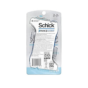 Schick Xtreme 3 Duo Comfort Disposable Razor for Men, 4 Count