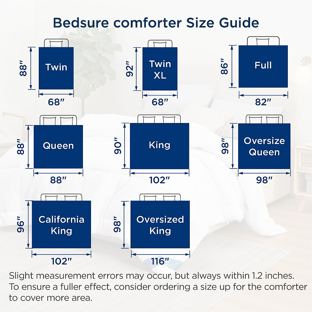 BEDSURE Queen Comforter Duvet Insert - Quilted White Comforters Queen Size, All Season Down Alternative Queen Size Bedding Comforter with Corner Tabs