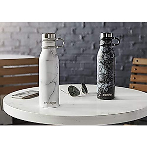 Contigo Couture Collection, 2 Pack – Contigo Stainless Steel Water Bottles, 20 oz, Marble/Champagne